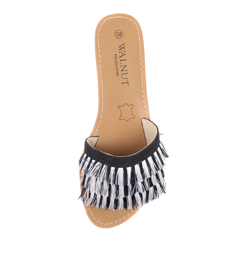 MYKONO SLIDE BLACK WHITE | Shop Online at Styletread